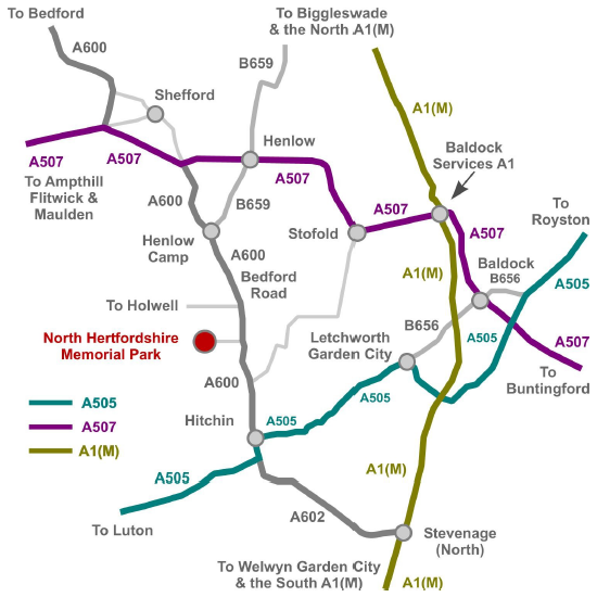 Find Us – North Hertfordshire Memorial Park and Crematorium